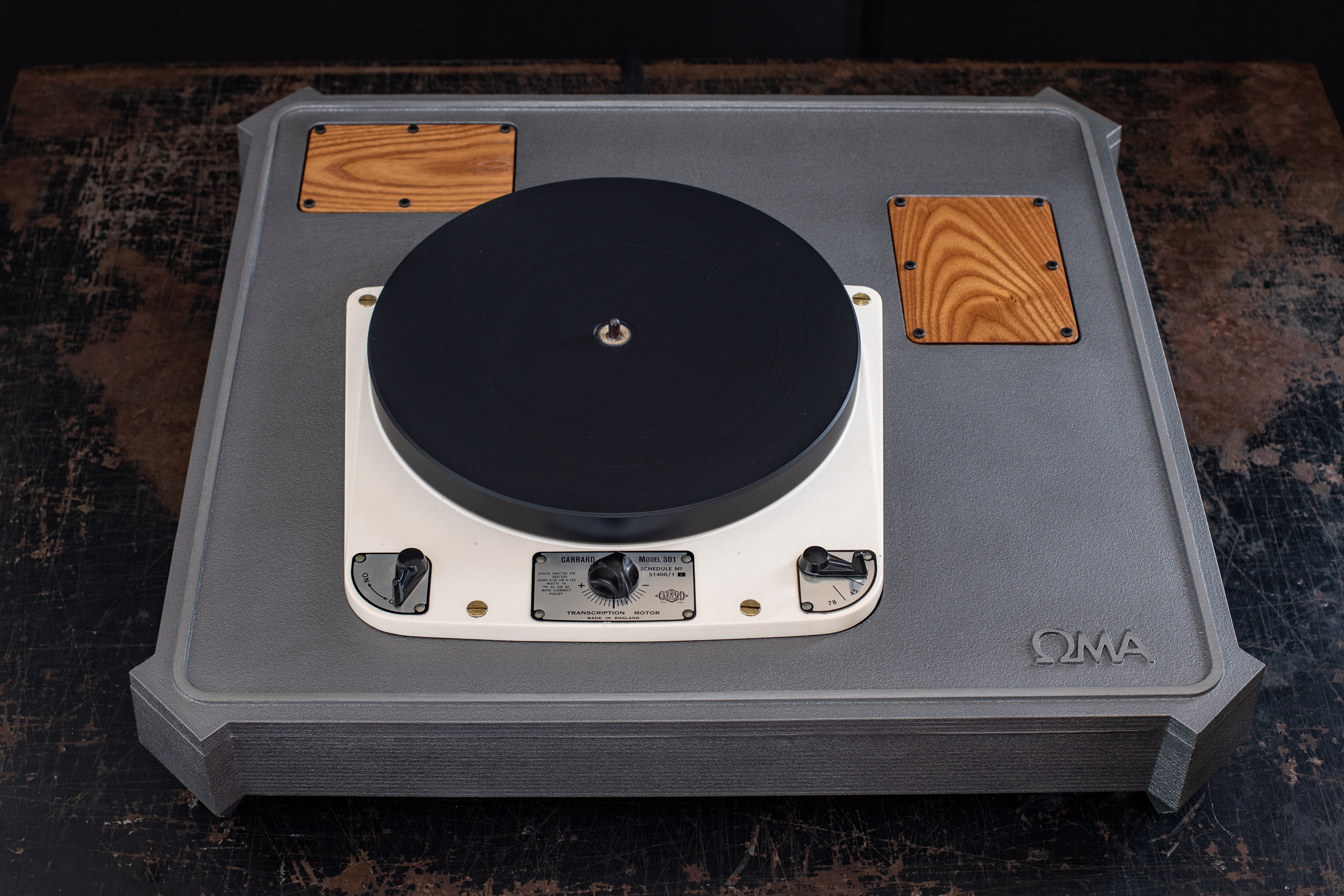 Oswalds Mill Audio - OMA Cast Iron Garrard Plinth System | OMA Turntable